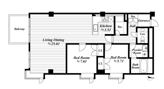 2LDKってどんな間取り？ 2LDKと3LDK、2LDKと3K、2LDKと3DKとの違いを丁寧に解説