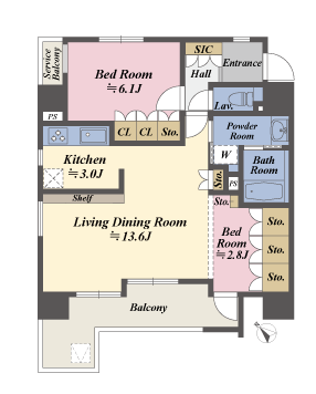 2LDKってどんな間取り？ 2LDKと3LDK、2LDKと3K、2LDKと3DKとの違いを丁寧に解説
