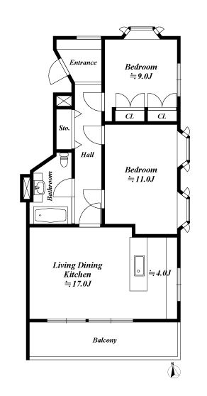 2LDK 間取りの定義とプラン集！【3LDK・3K・3DKとの違いは】