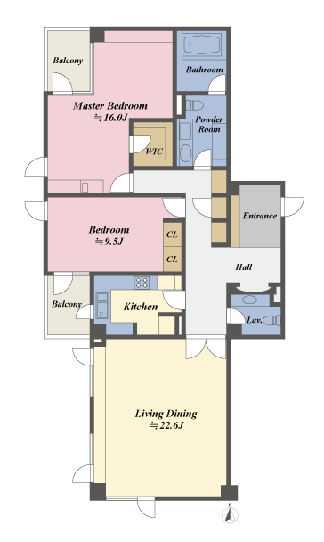 2LDK 間取りの定義とプラン集！【3LDK・3K・3DKとの違いは】