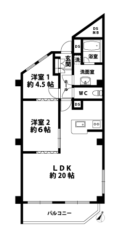 2LDK 間取りの定義とプラン集！【3LDK・3K・3DKとの違いは】